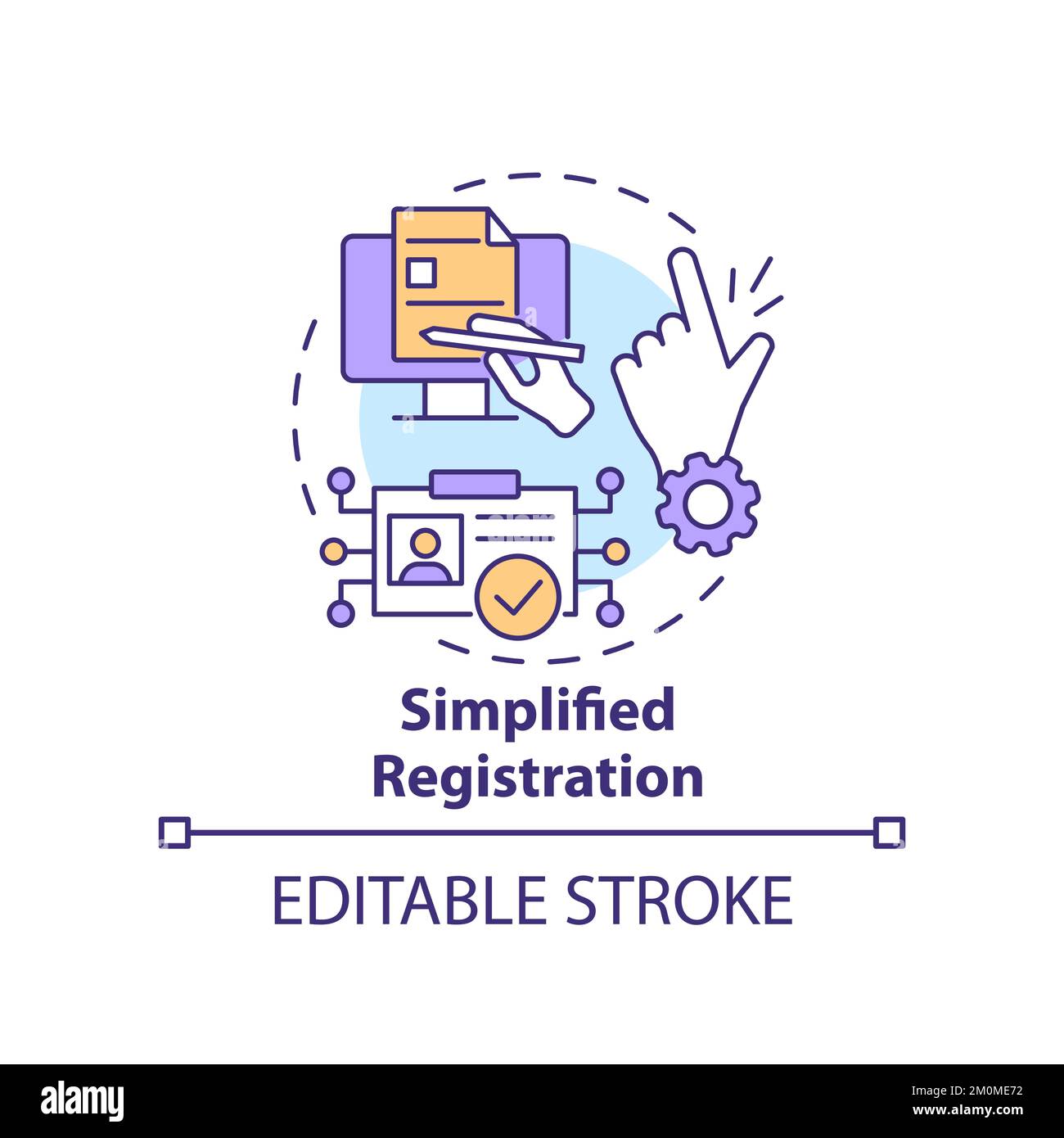 Simplified registration concept icon Stock Vector Image & Art - Alamy