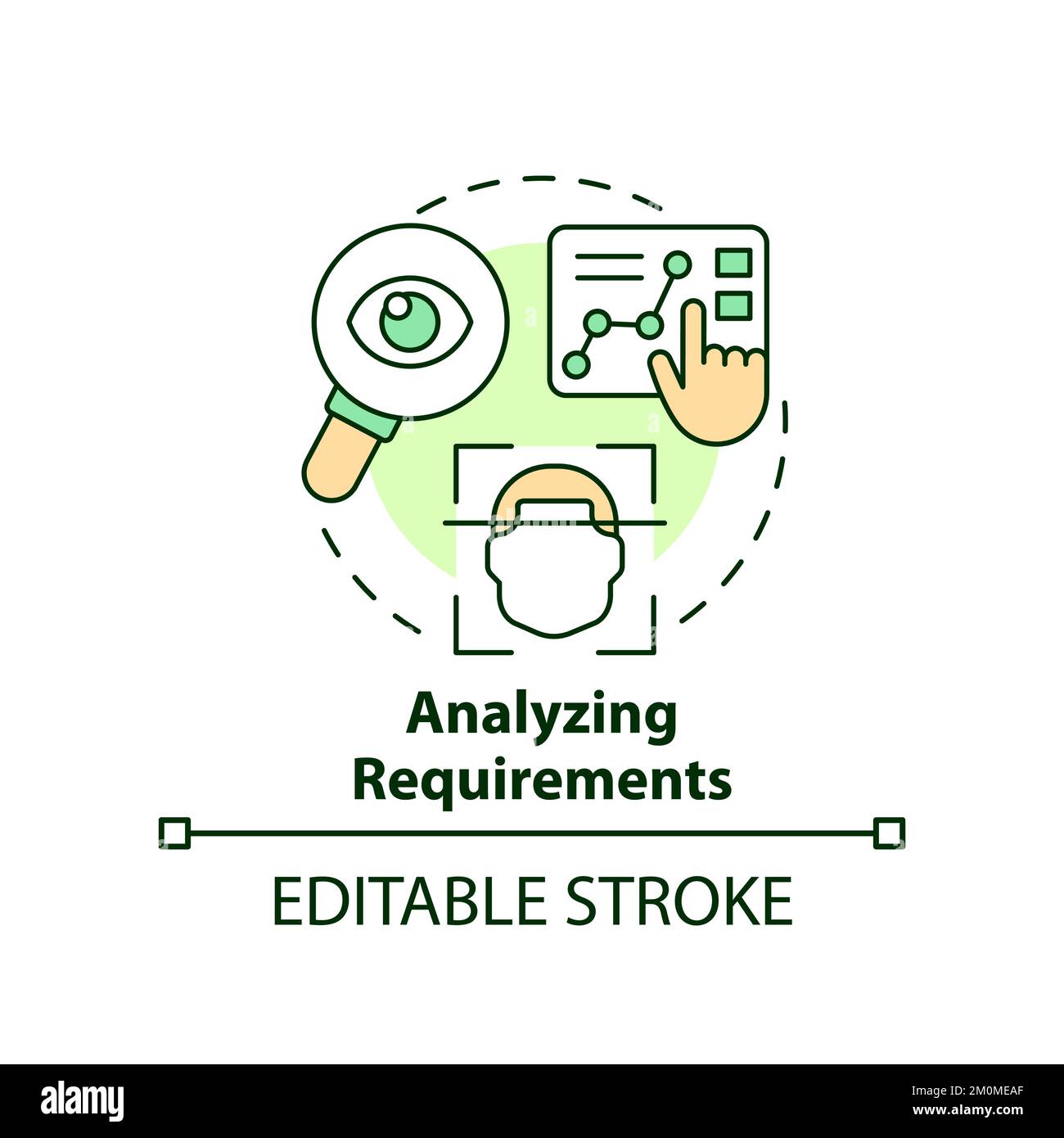 Analyzing requirements concept icon Stock Vector Image & Art - Alamy