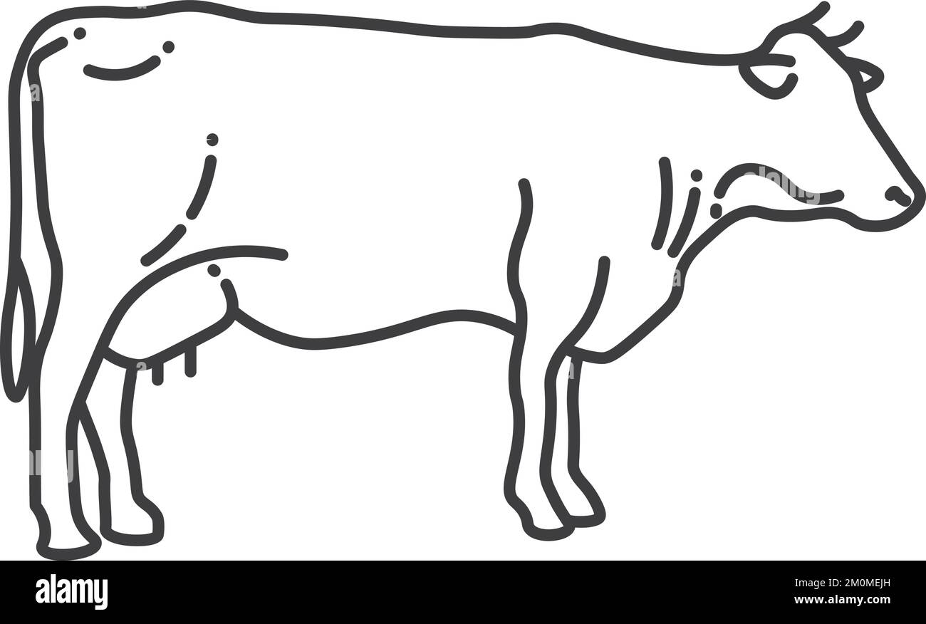 Cow line icon. Cattle symbol. Farm sign Stock Vector Image & Art - Alamy