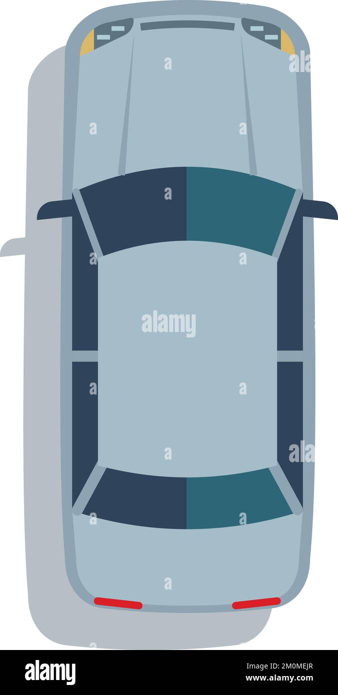 Sedan cartoon icon. Retro car top view Stock Vector Image & Art - Alamy