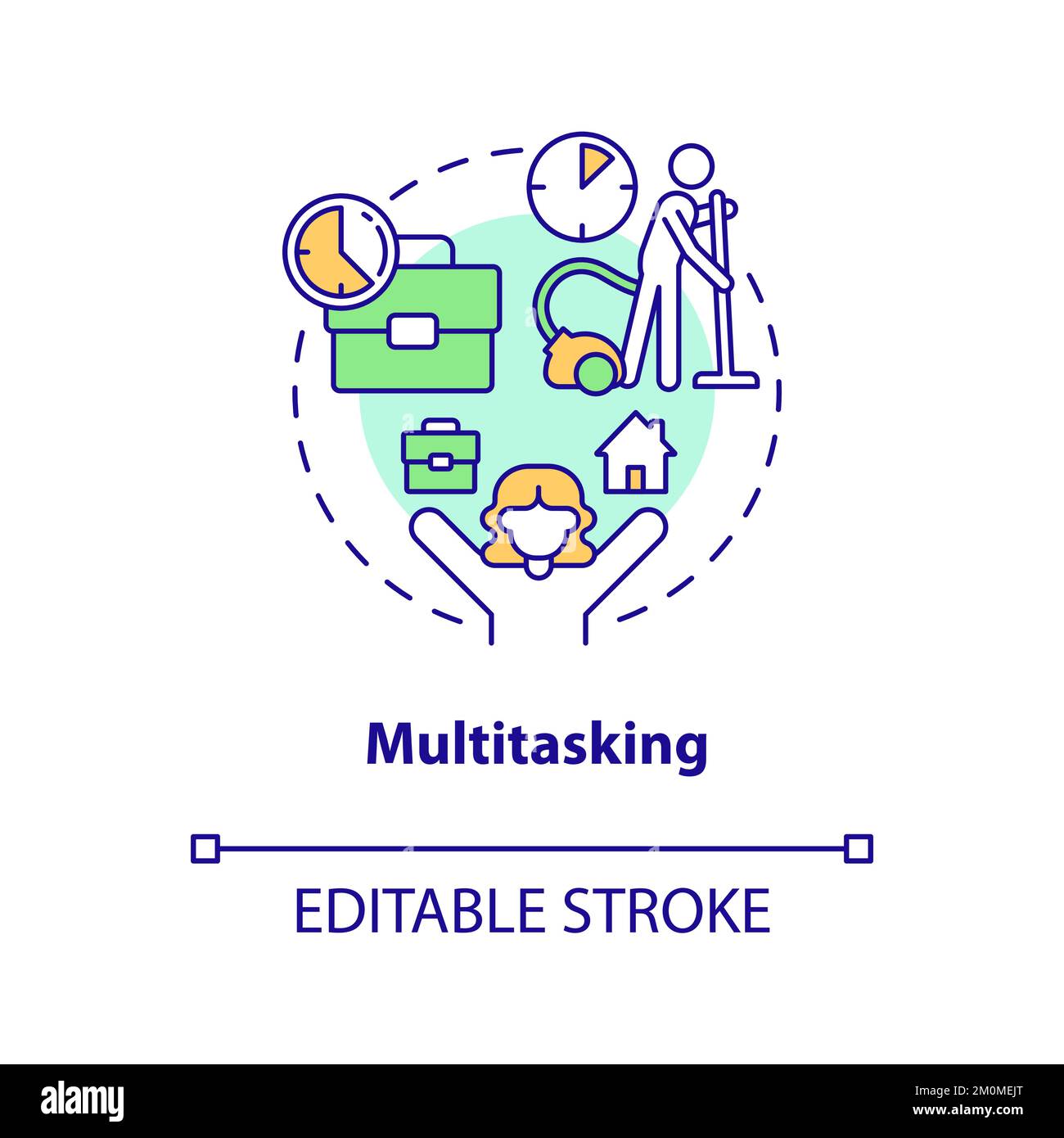 Multitasking concept icon Stock Vector Image & Art - Alamy