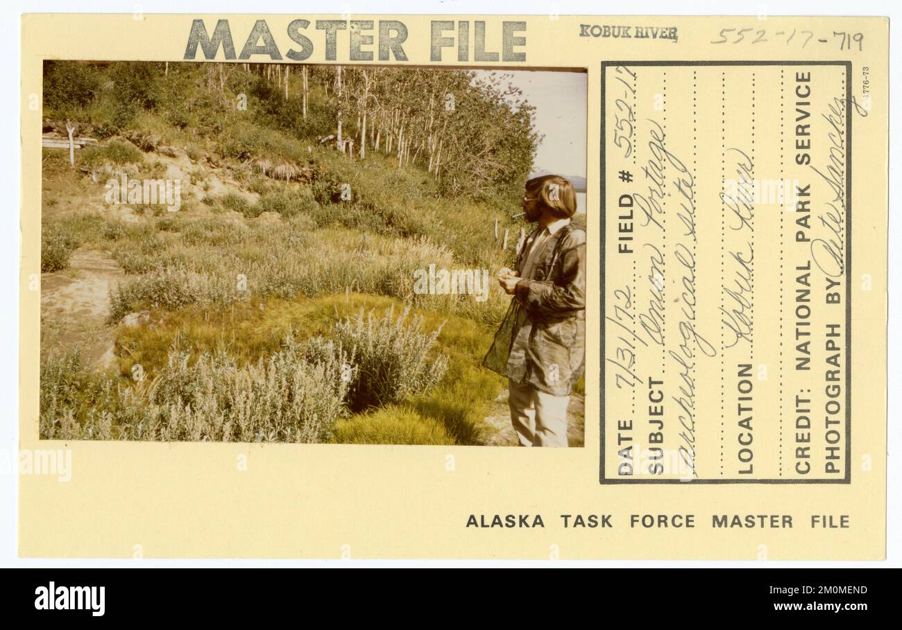 Onion Portage archeological site. Alaska Task Force Photographs Stock ...