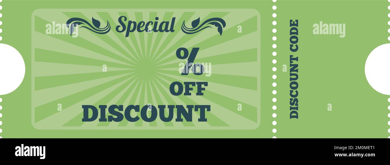 Special discount coupon template in retro ticket style Stock Vector ...