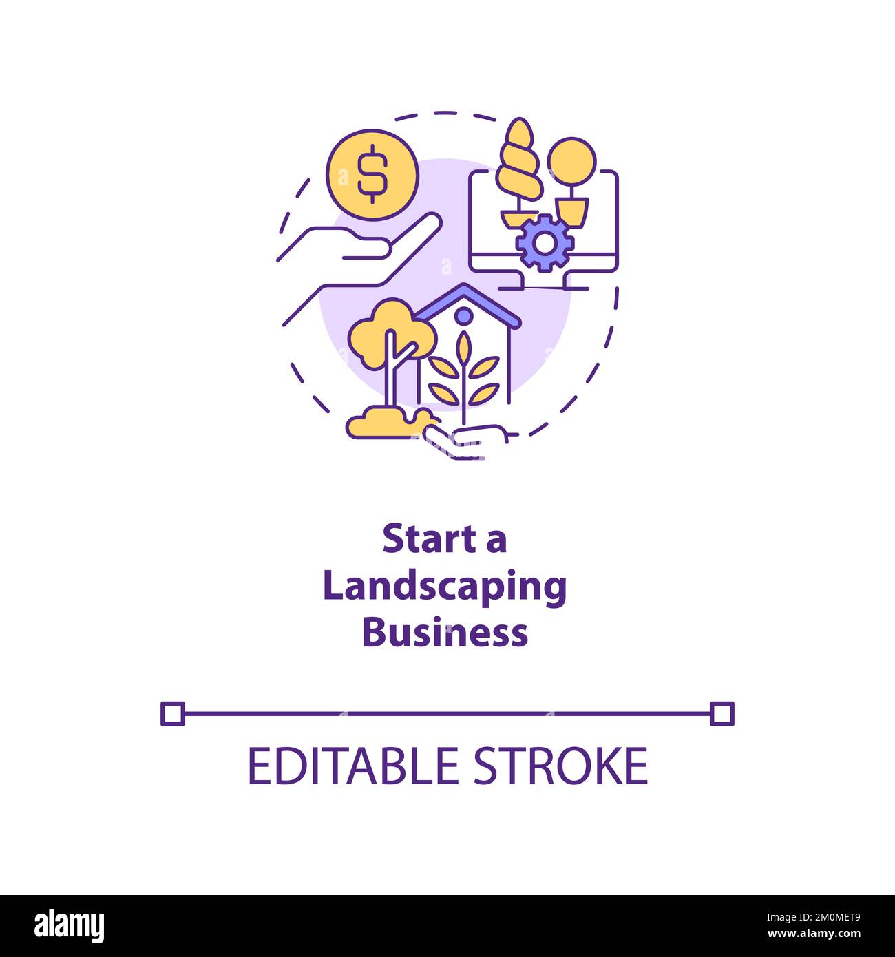 Start landscaping business concept icon Stock Vector Image & Art - Alamy