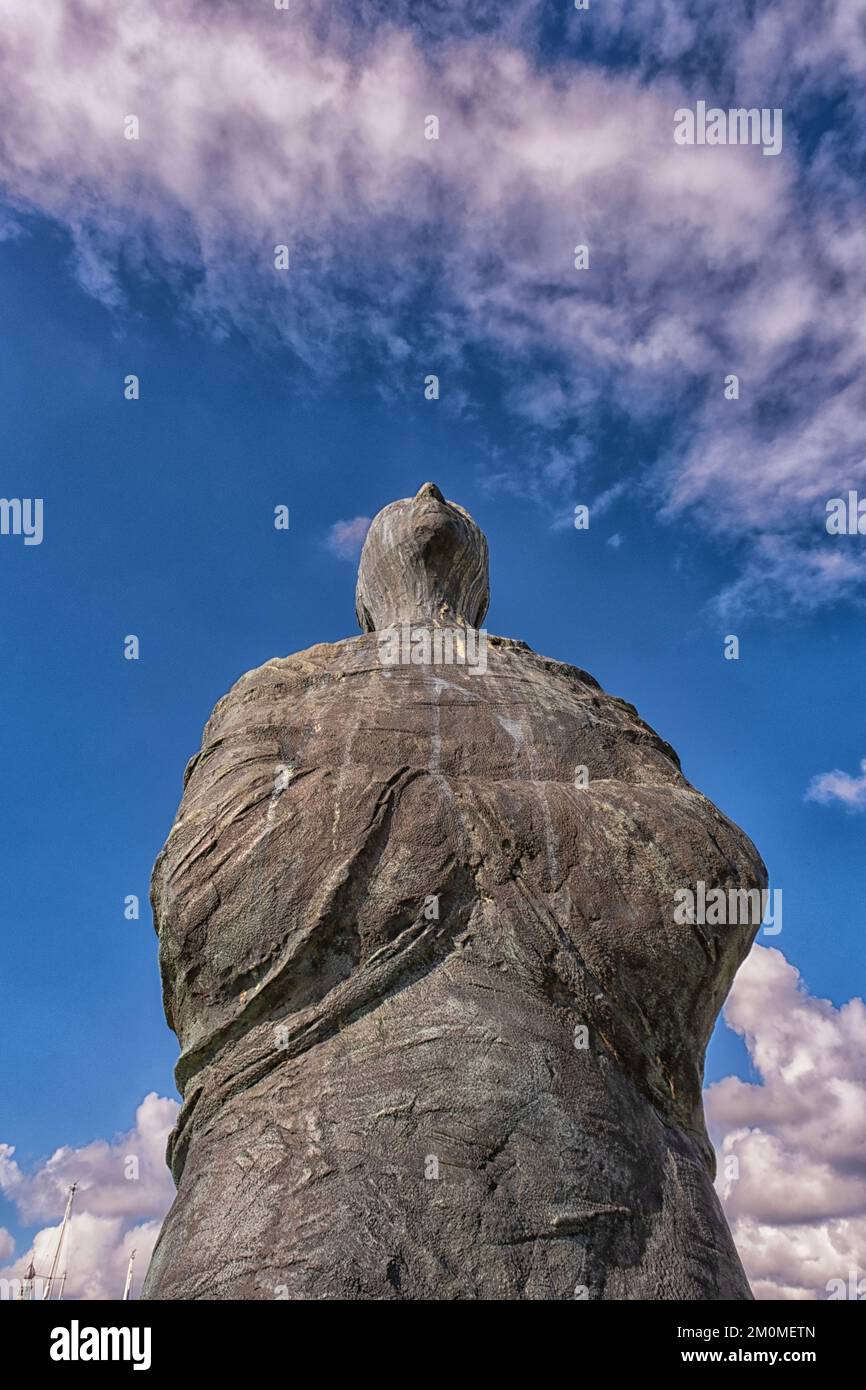 Statue of the wife of the fisherman on the dike in Vlissingen (Flushing ...