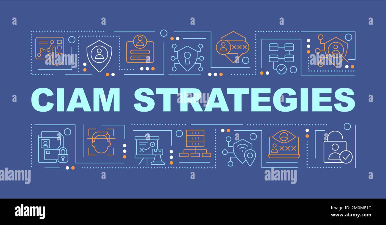 CIAM strategy word concepts dark blue banner Stock Vector Image & Art ...