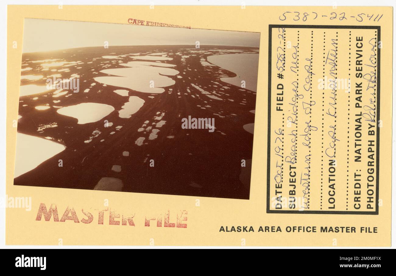 Beach ridges near western edge of cape. Alaska Task Force Photographs ...