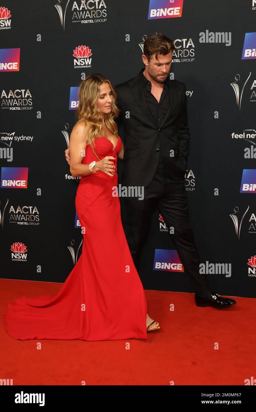 Sydney, Australia. 7th December 2022: Elsa Pataky and Chris Hemsworth ...