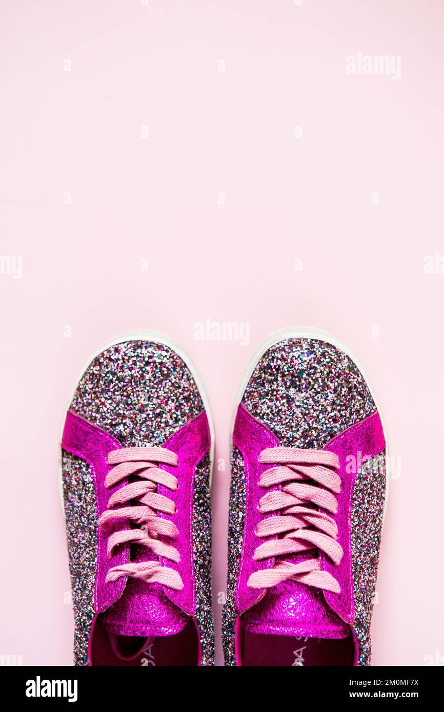 Shoes pink glitter hi-res stock photography and images - Alamy