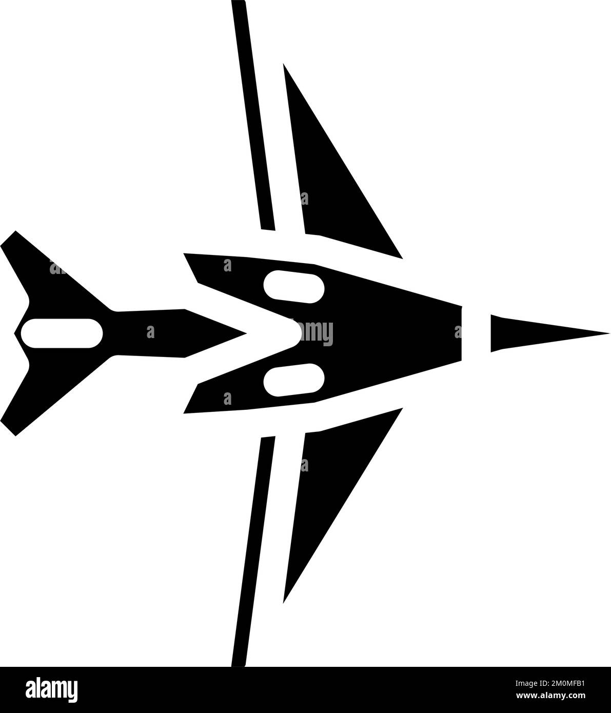 military airplane aircraft glyph icon vector illustration Stock Vector ...