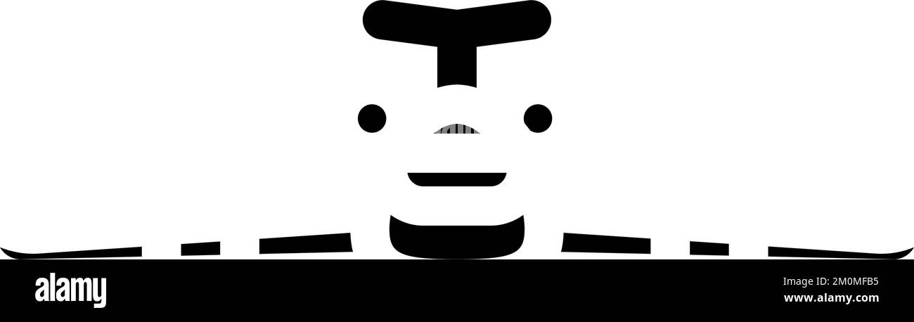 regional jet airplane aircraft glyph icon vector illustration Stock ...