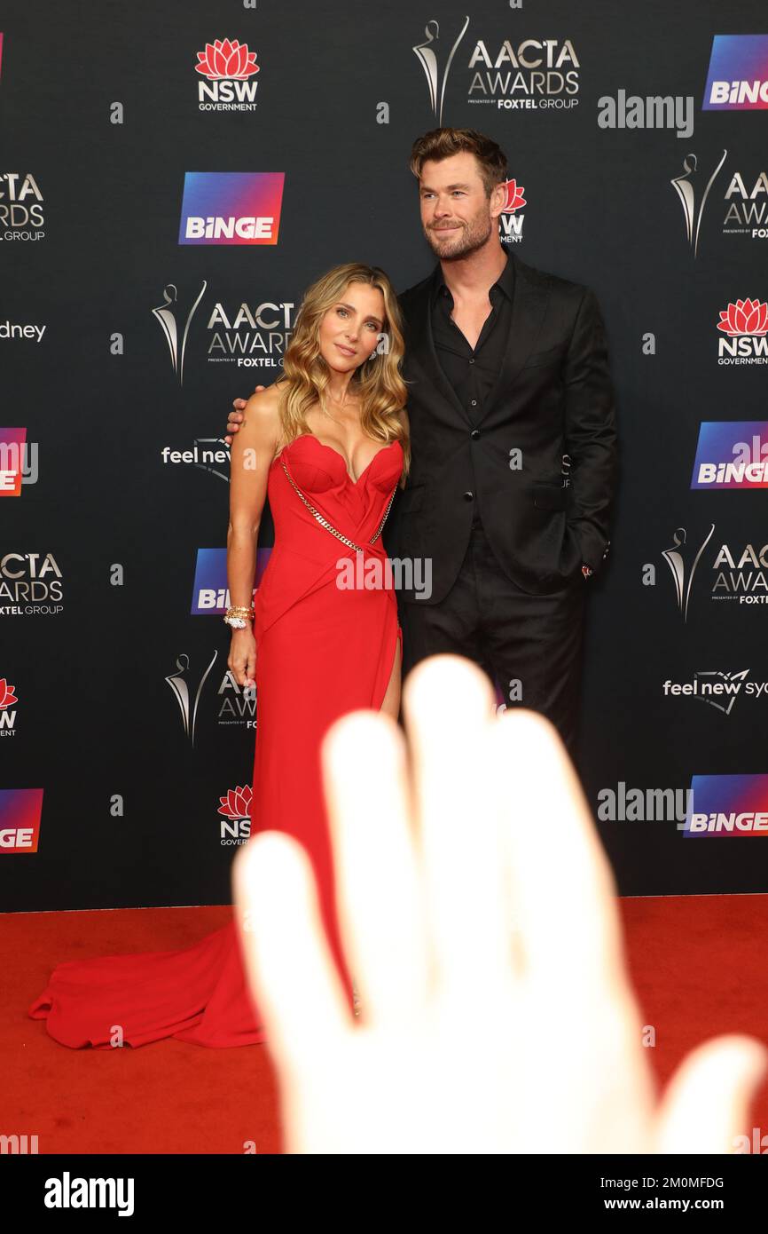 Sydney, Australia. 7th December 2022: Elsa Pataky and Chris Hemsworth ...