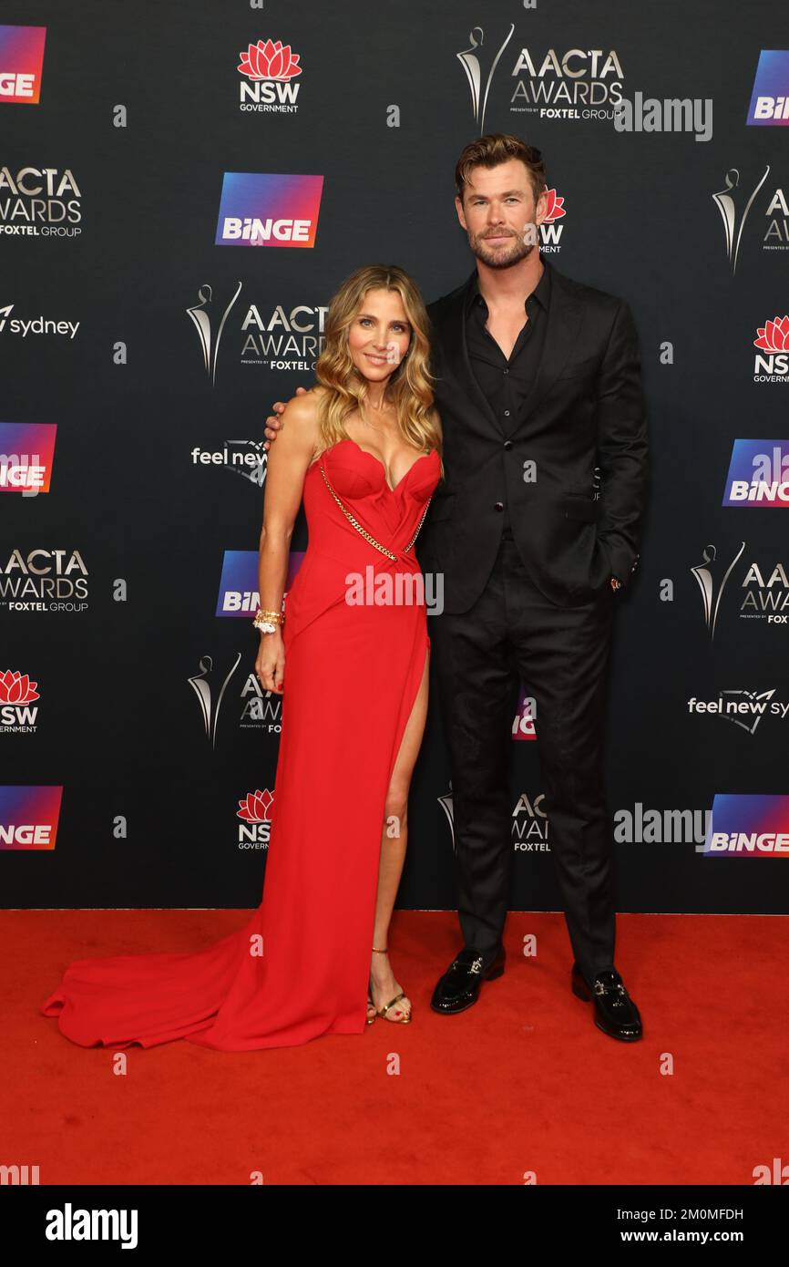 Sydney, Australia. 7th December 2022: Elsa Pataky and Chris Hemsworth ...