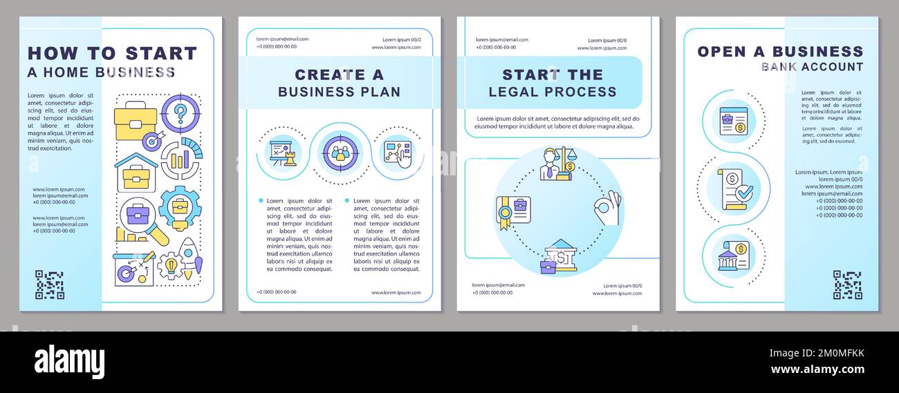 Making business from home brochure template Stock Vector Image & Art ...