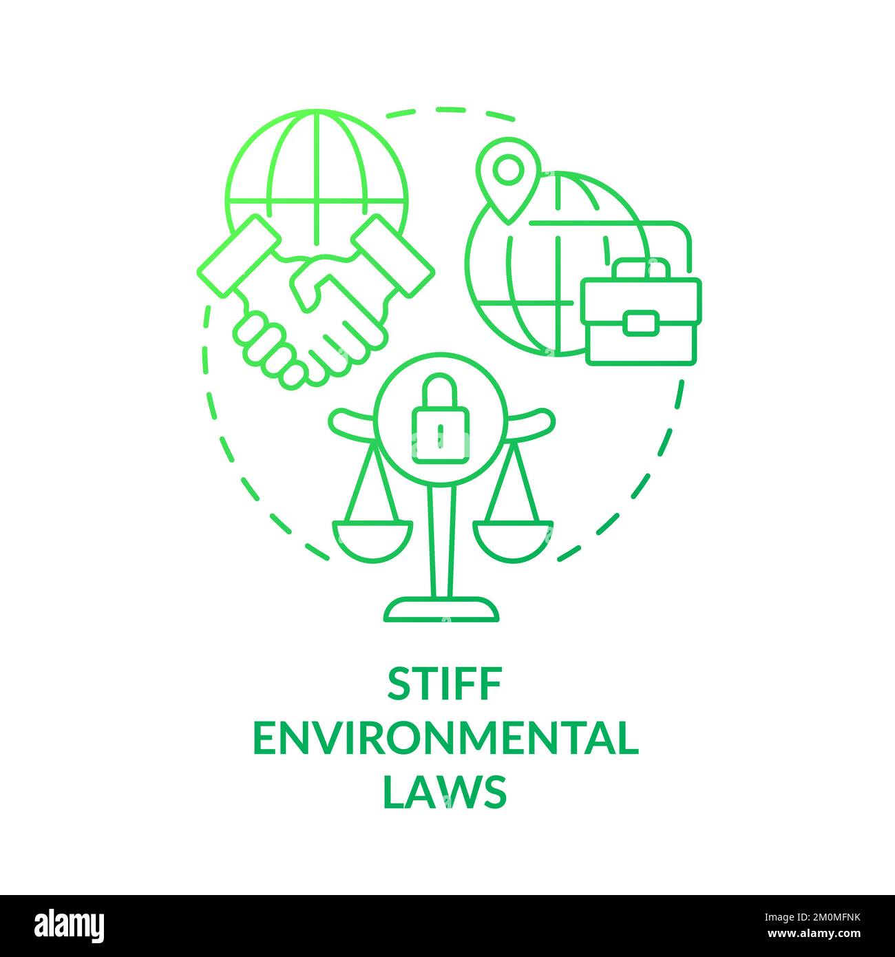 Stiff environmental laws green gradient concept icon Stock Vector Image & Art - Alamy