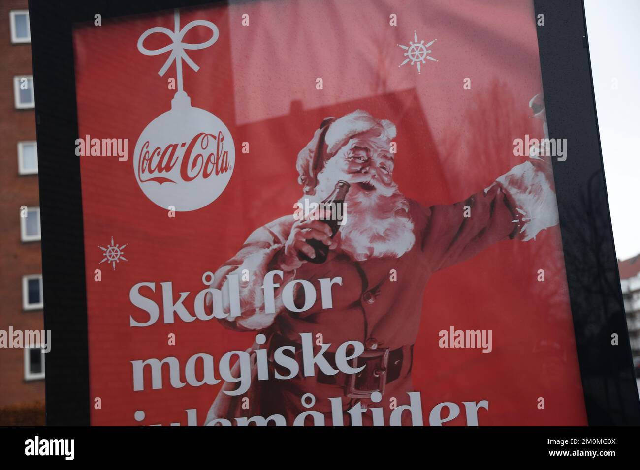 Kastrup/Copenhagen /Denmmark/07 December 2022/Billboardes with coca ...