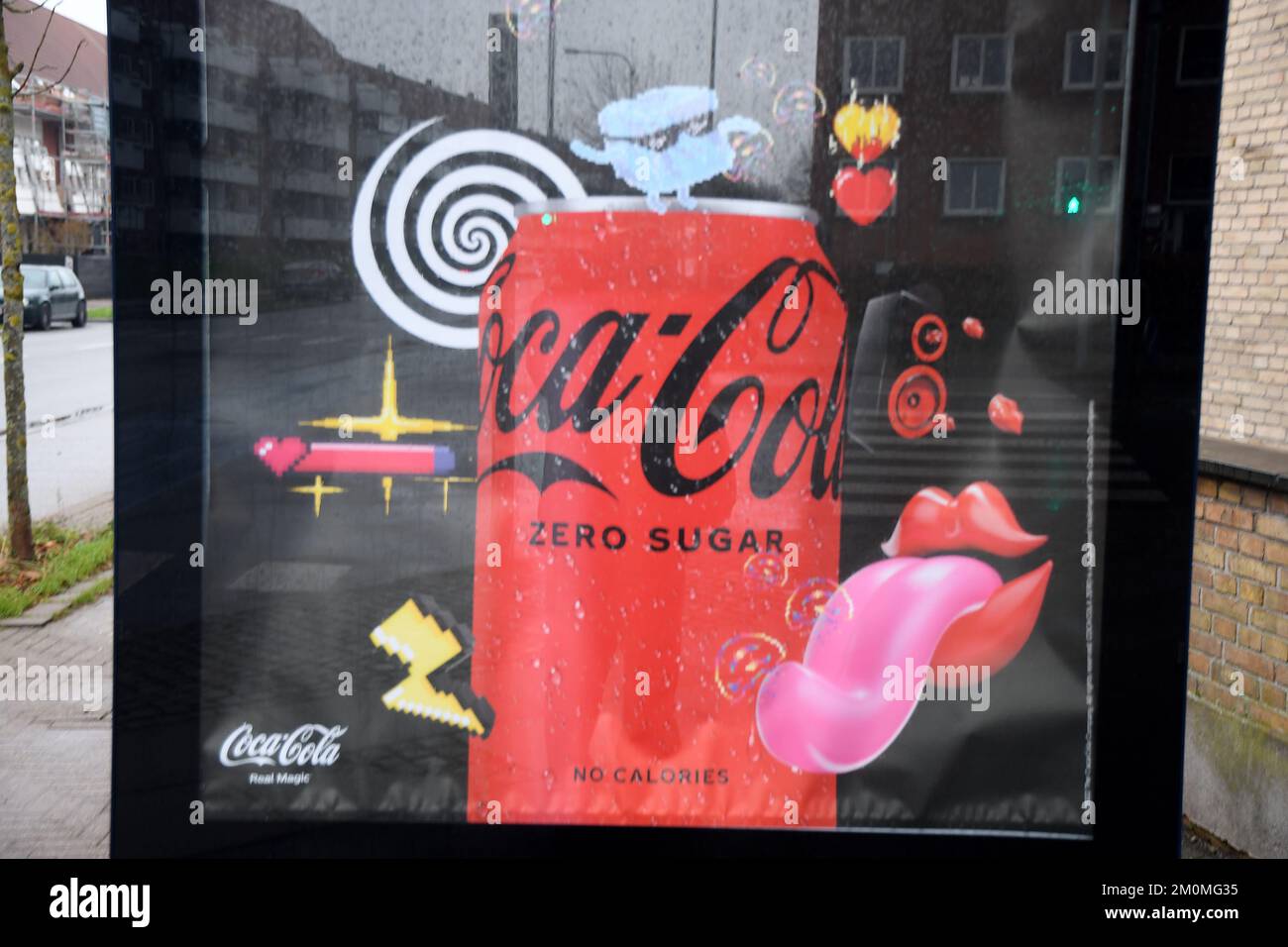 Kastrup/Copenhagen /Denmmark/07 December 2022/Billboardes with coca ...