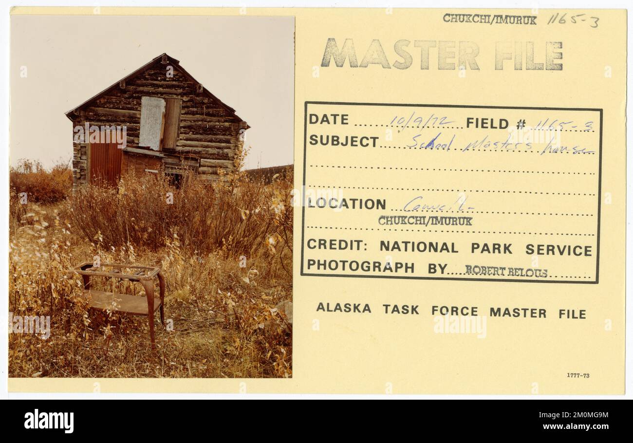 School master's house. Alaska Task Force Photographs Stock Photo - Alamy