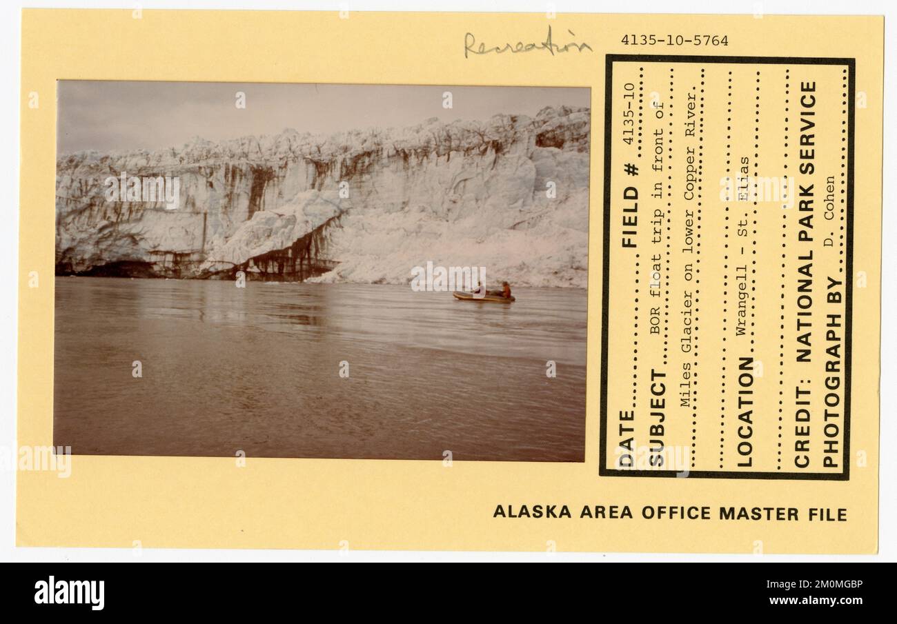 BOR float trip in front of Miles Glacier on lower Copper River. Alaska ...
