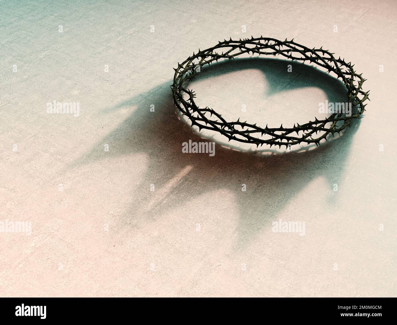 An ambiguity concept of branches of thorns woven into a crucifixion ...