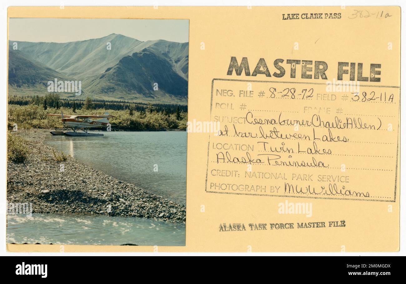 Cresna (owner Charlie Allen) at bar between lakes. Alaska Task Force ...