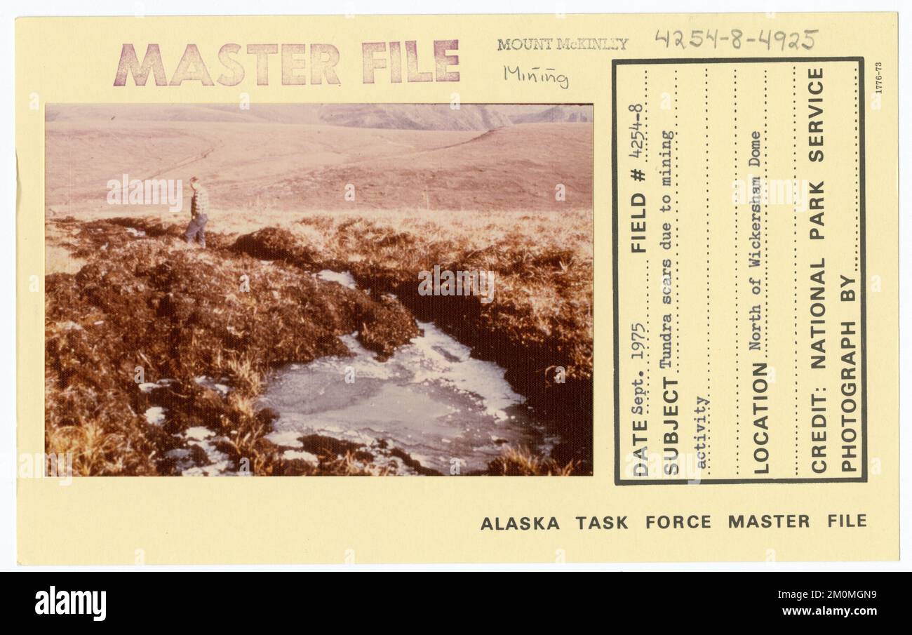 Tundra scars due to mining activity. Alaska Task Force Photographs ...