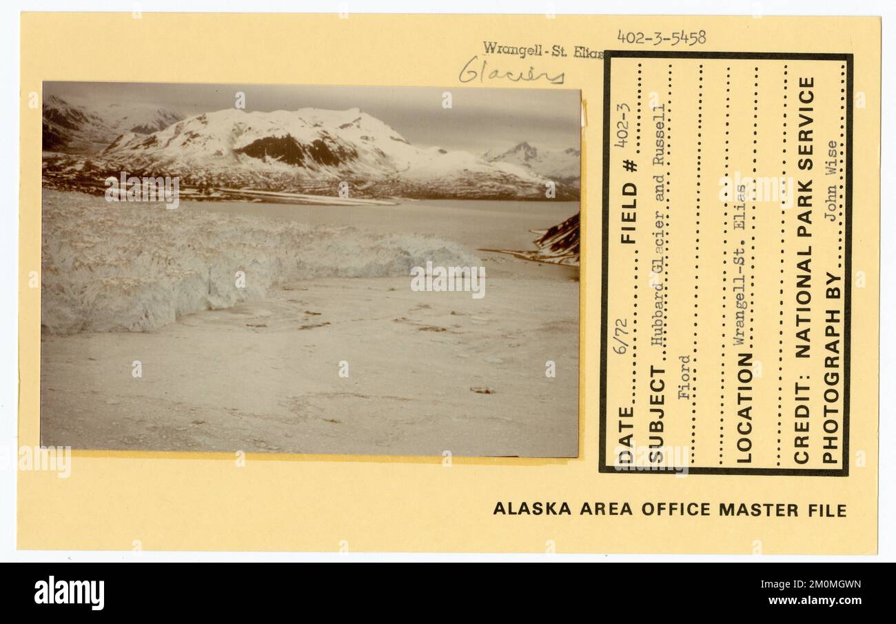 Hubbard Glacier and Russell Fjord. Alaska Task Force Photographs Stock ...