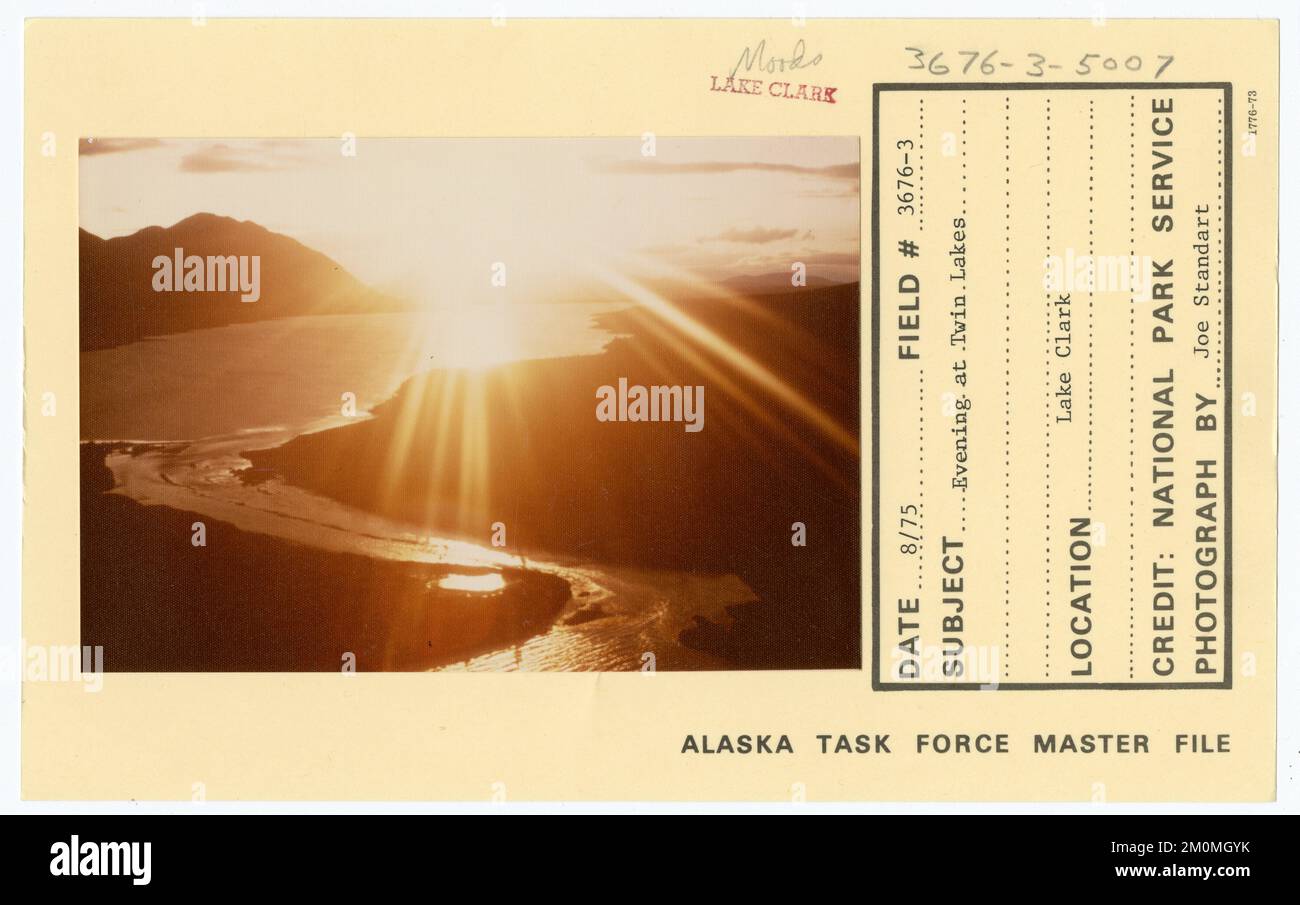 Evening at Twin Lakes. Alaska Task Force Photographs Stock Photo - Alamy