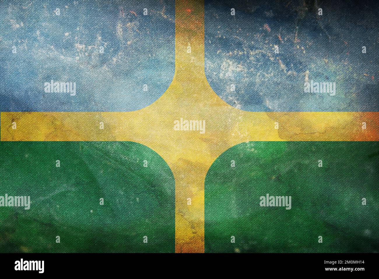 Top view of retro flag Dibulla, La Guajira Colombia with grunge texture ...