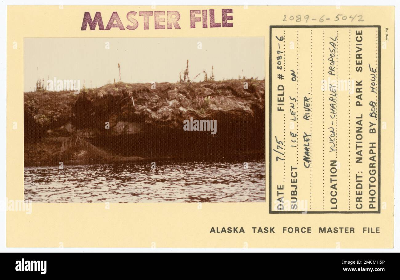 Ice lens on Charley River. Alaska Task Force Photographs Stock Photo ...