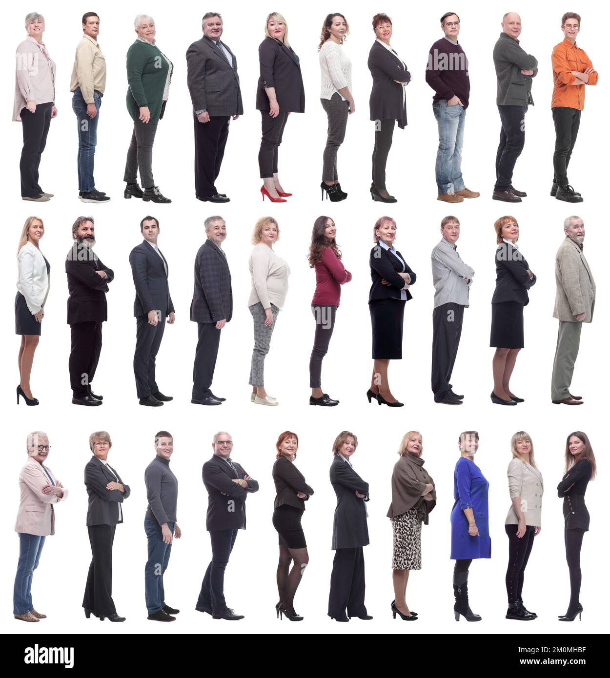 group of successful business people isolated on white Stock Photo - Alamy
