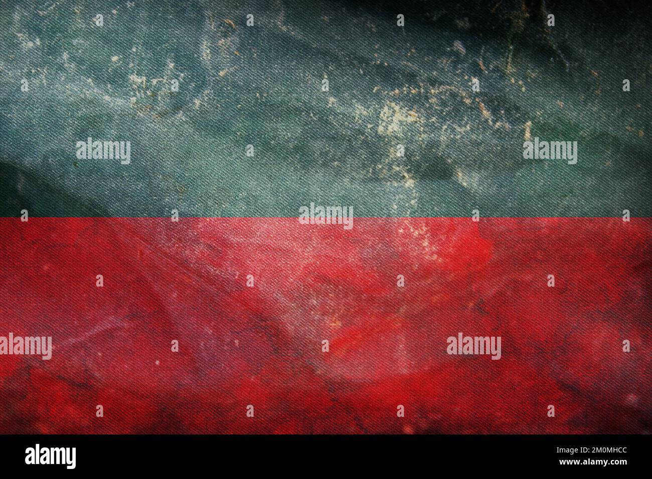 Top view of retro flag El Calvario, Meta Colombia with grunge texture ...