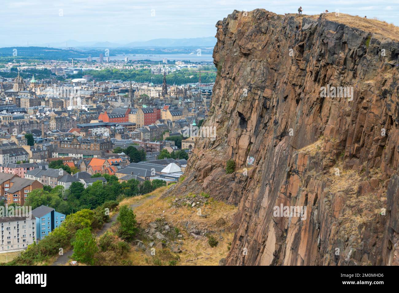 Edinburgh,Scotland-August 01 2022: Visitors climbing to the iconic ...
