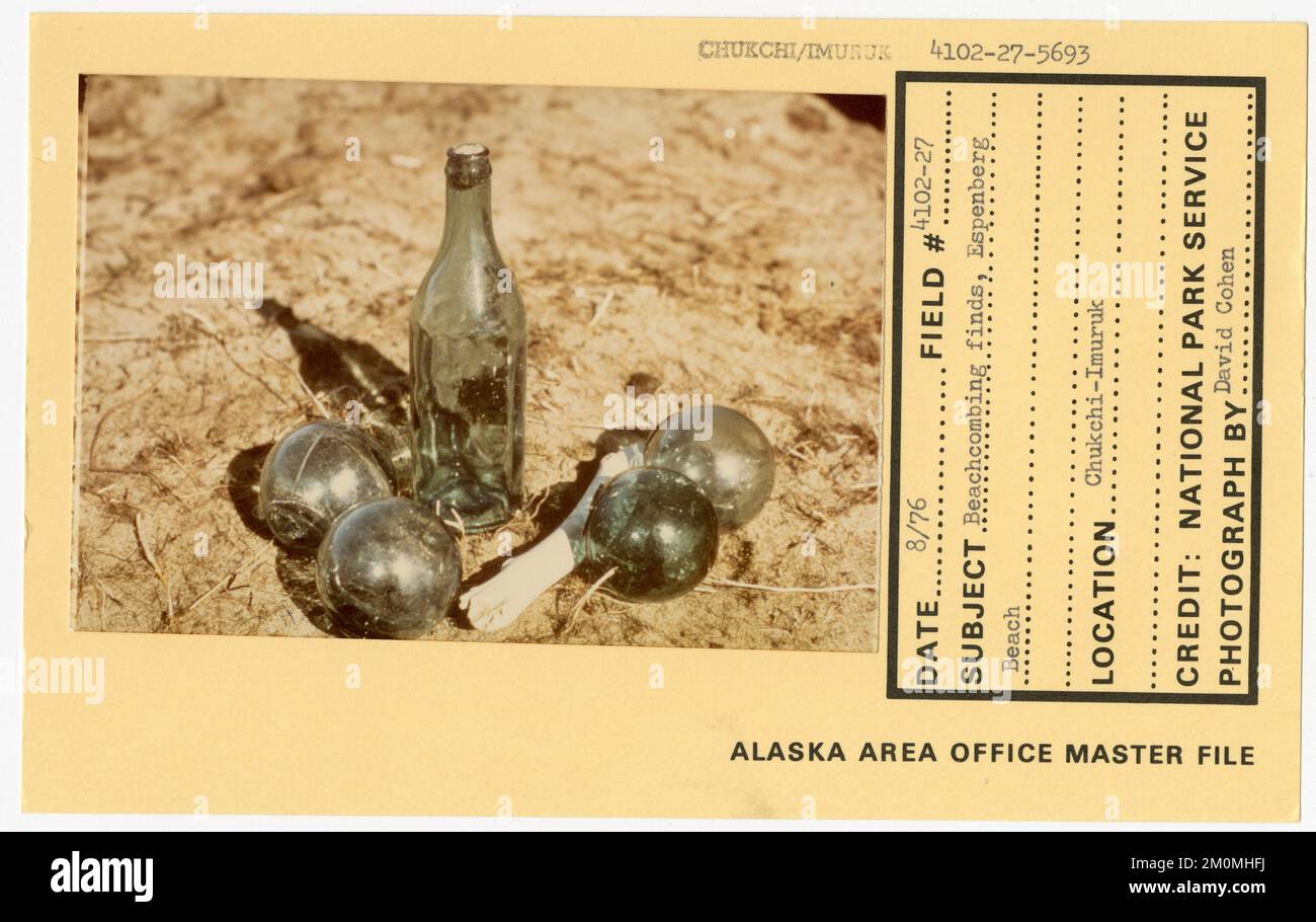 Beachcombing finds, Espenberg Beach. Alaska Task Force Photographs ...