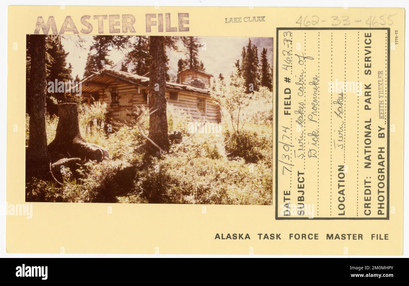 Twin Lakes cabin of Dick Proenneke. Alaska Task Force Photographs Stock ...