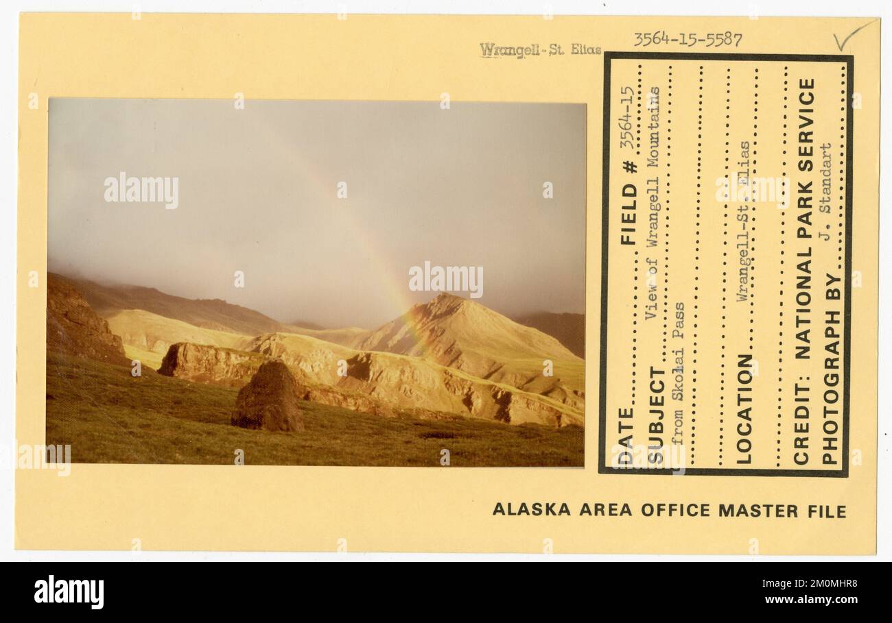 View of Wrangell Mountains from Skolai Pass. Alaska Task Force ...