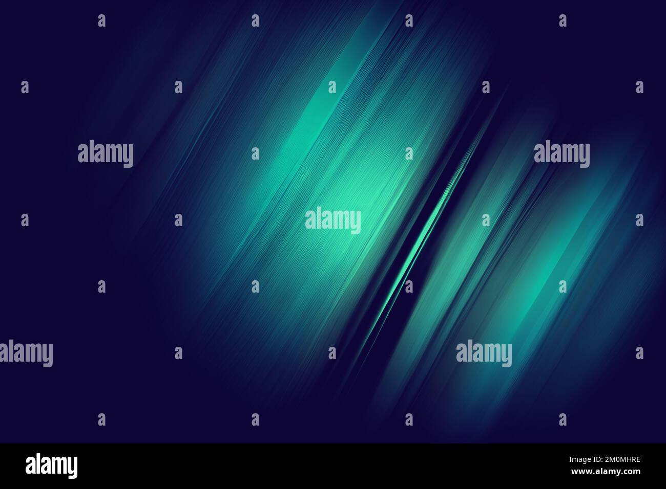 An abstract illustration of glowing light blue diagonal lines on a dark ...