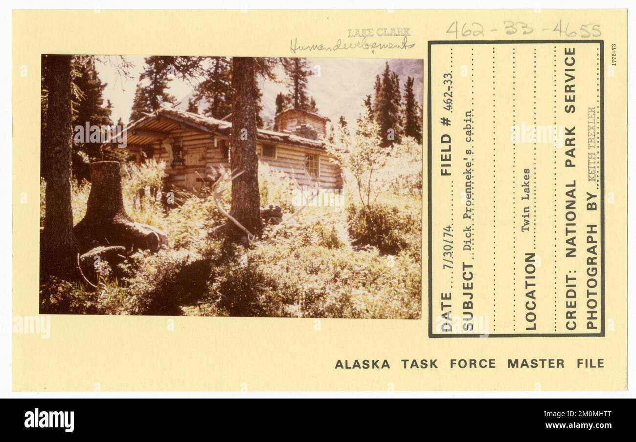 Dick Proenneke's cabin. Alaska Task Force Photographs Stock Photo - Alamy