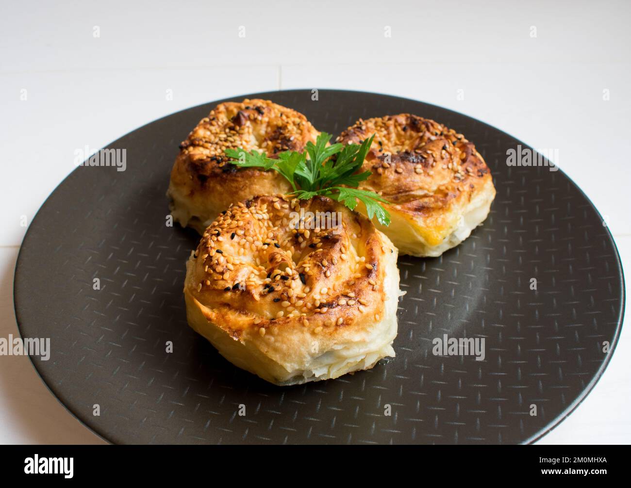 Traditional delicious Turkish yufka filled with cheese (Turkish name ...