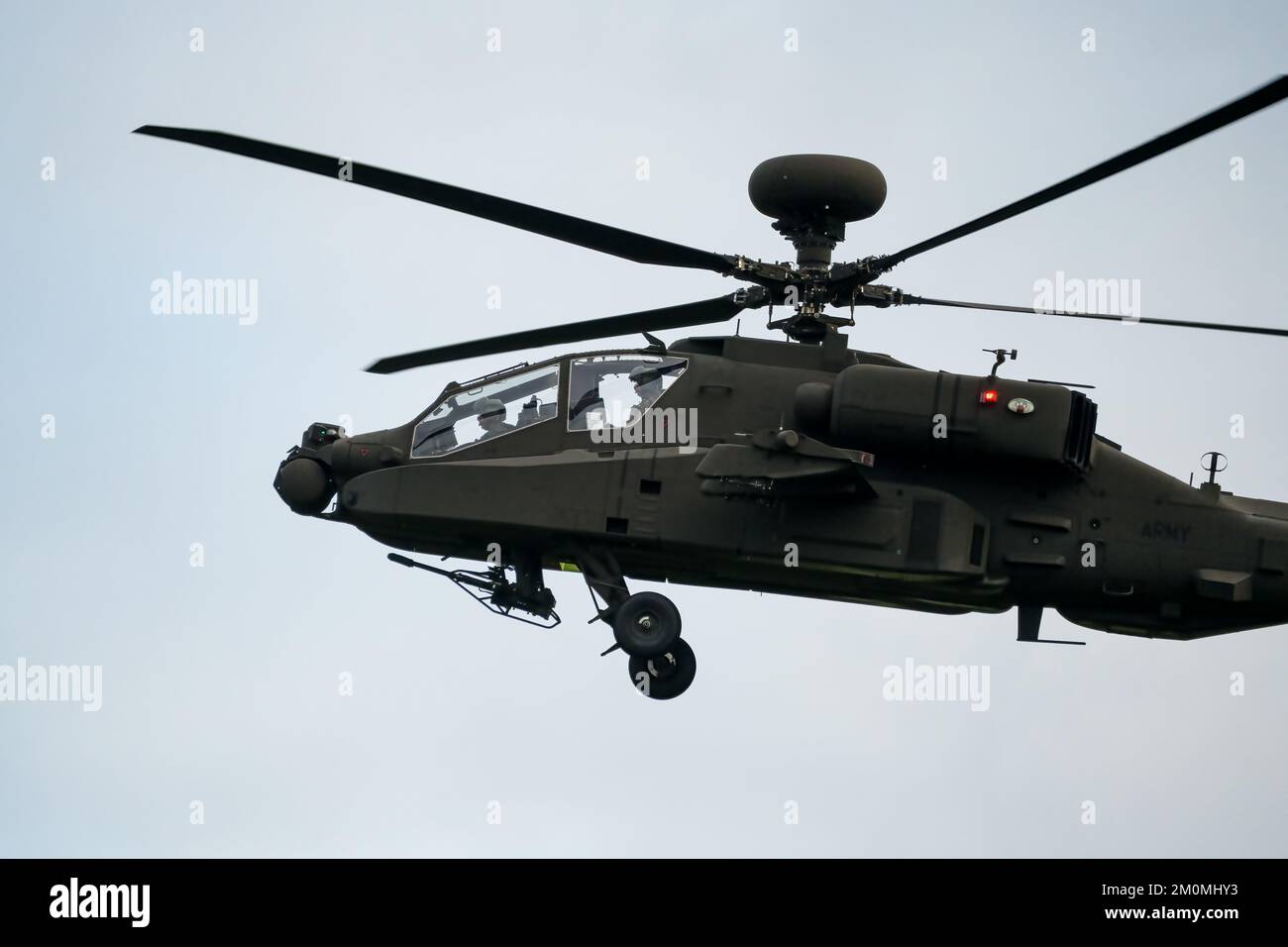 close up side view of ZM722 British army Boeing Apache Attack ...