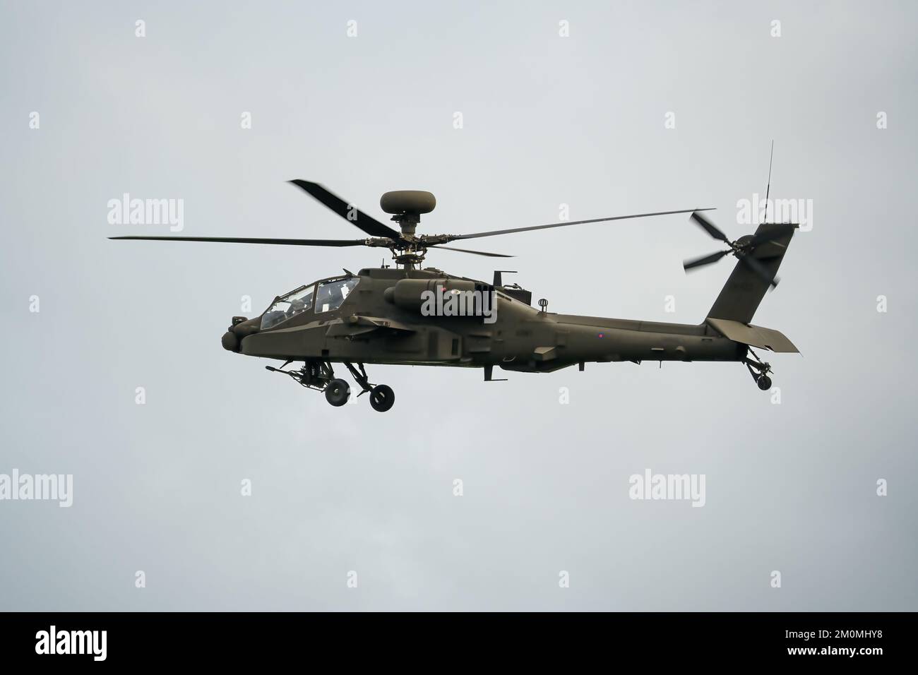close up side view of ZM722 British army Boeing Apache Attack ...