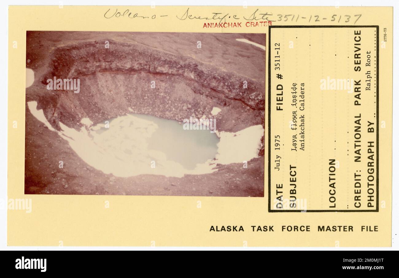 Lava flows inside Aniakchak Caldera. Alaska Task Force Photographs ...