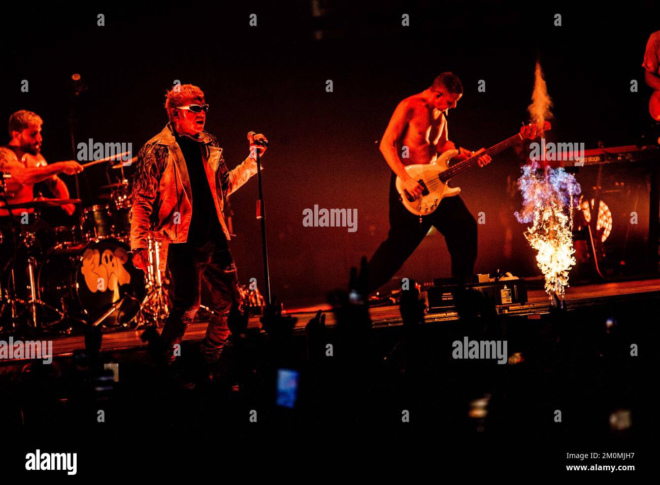 SALMO during the Italian singer Music Concert Salmo - Flop Tour 2022 on ...