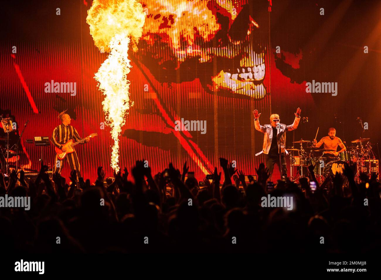 SALMO during the Italian singer Music Concert Salmo - Flop Tour 2022 on ...