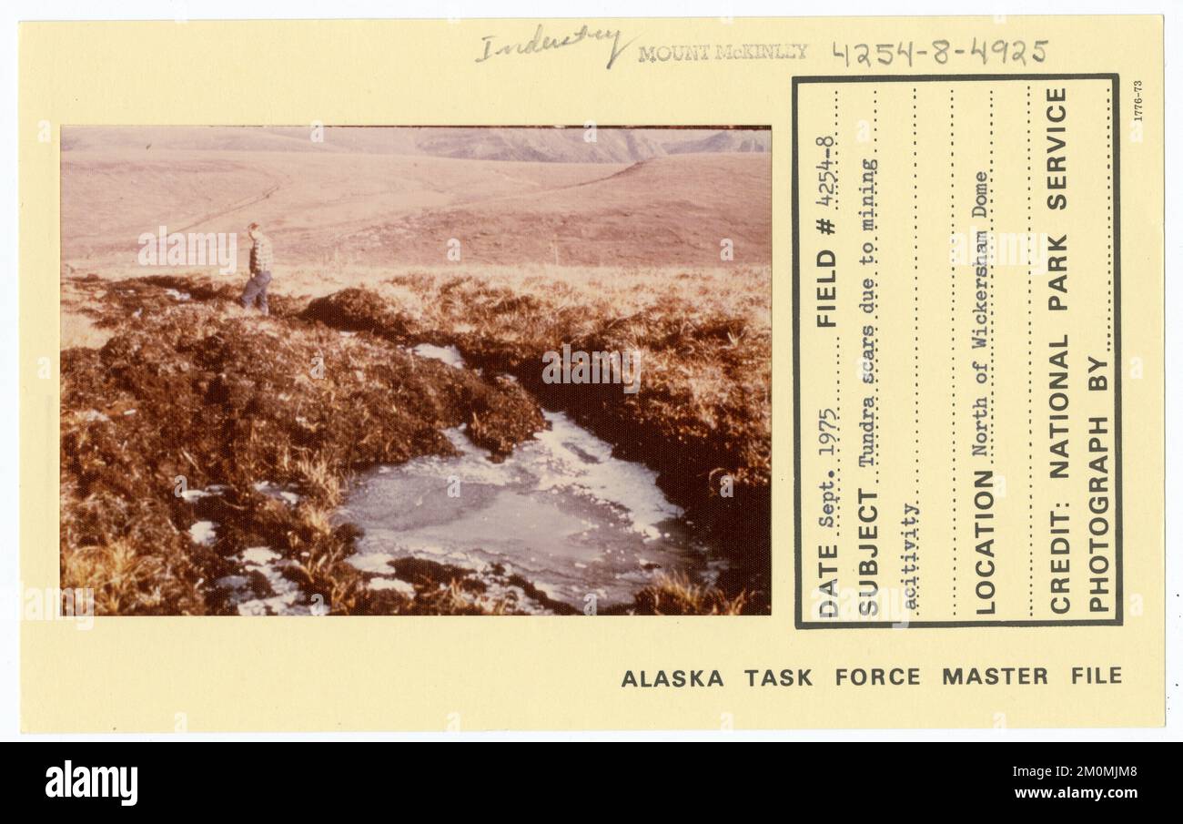 Tundra scars due to mining activity. Alaska Task Force Photographs ...