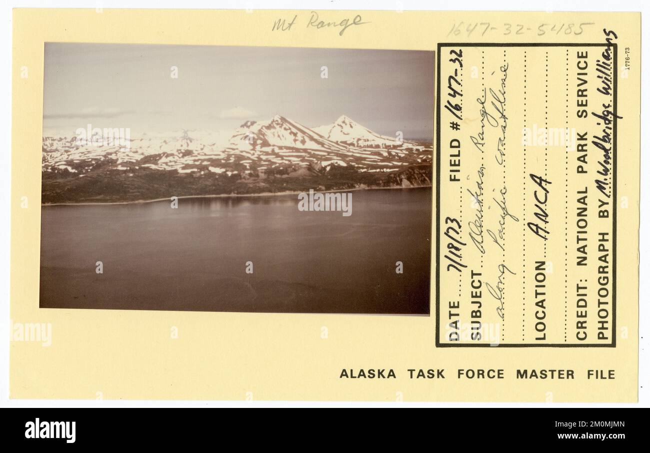 Aleutian Range along Pacific coastline. Alaska Task Force Photographs ...