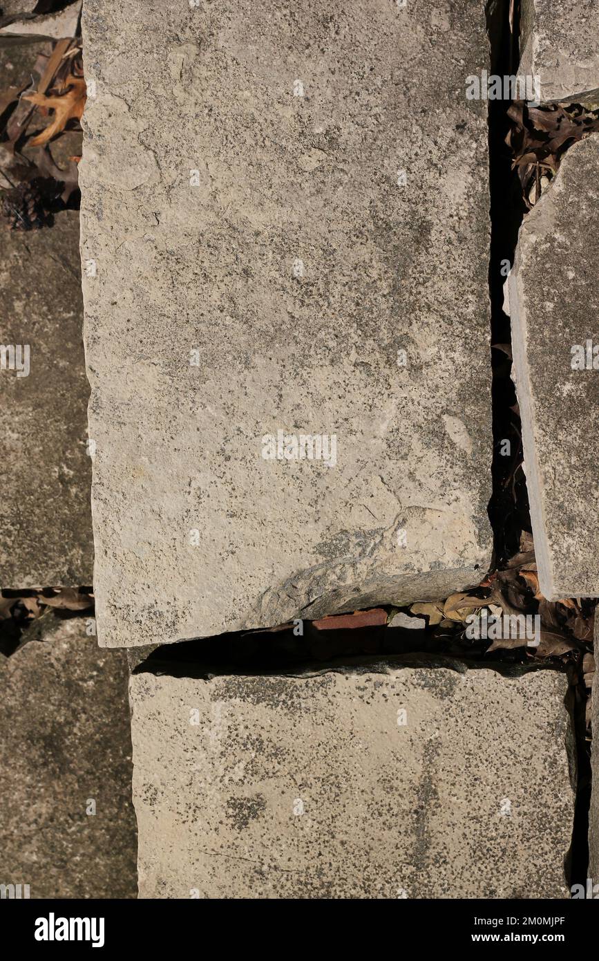 Top view of a natural stone block Stock Photo - Alamy