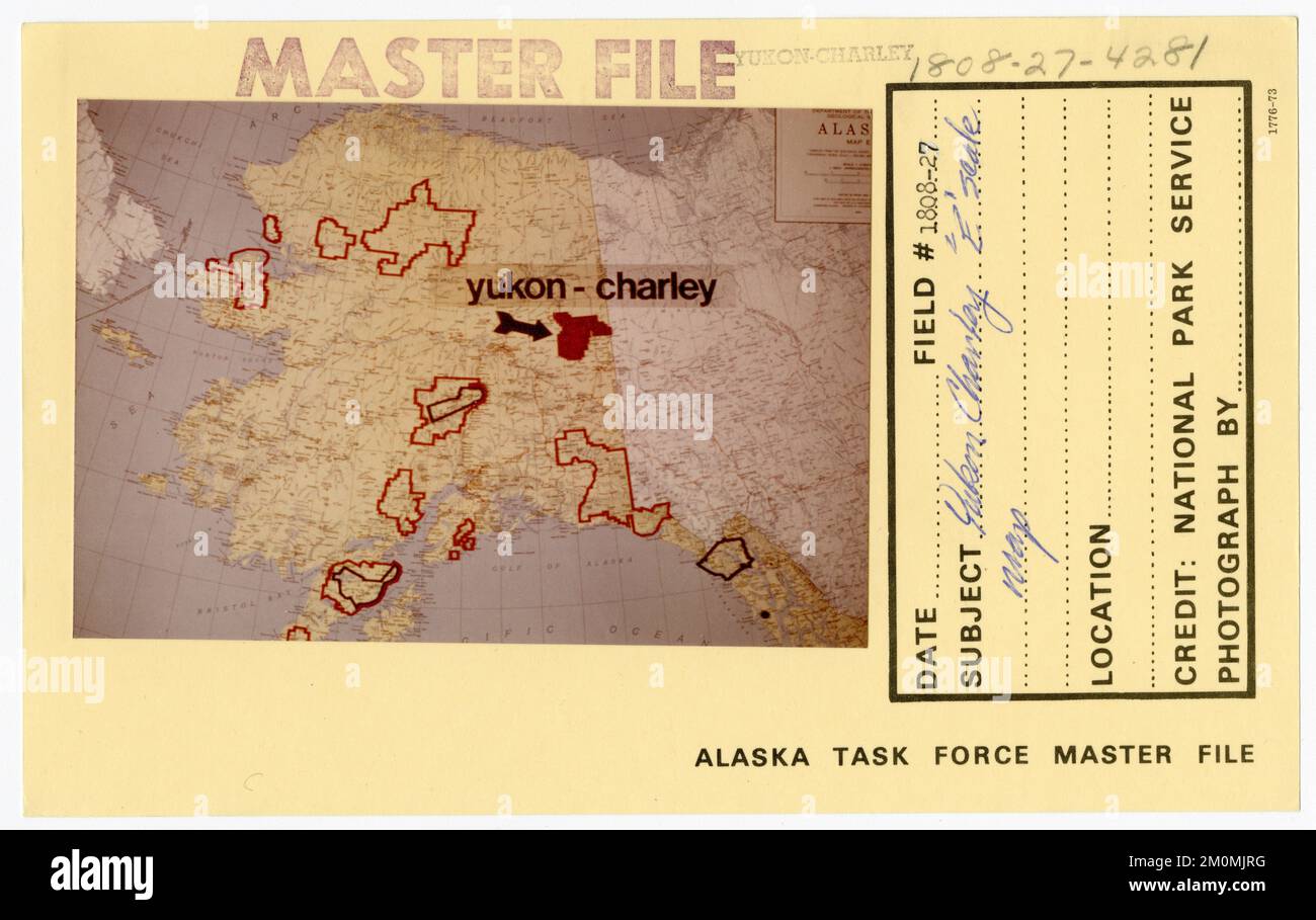 Yukon Charley "E" scale map. Alaska Task Force Photographs Stock Photo ...