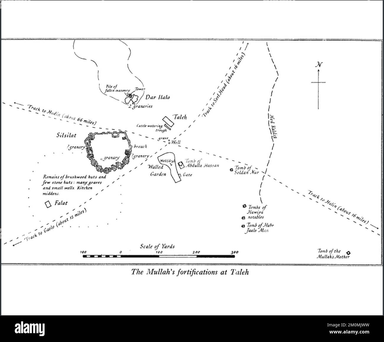 Plan of the remains of Taleh Fort Stock Photo - Alamy