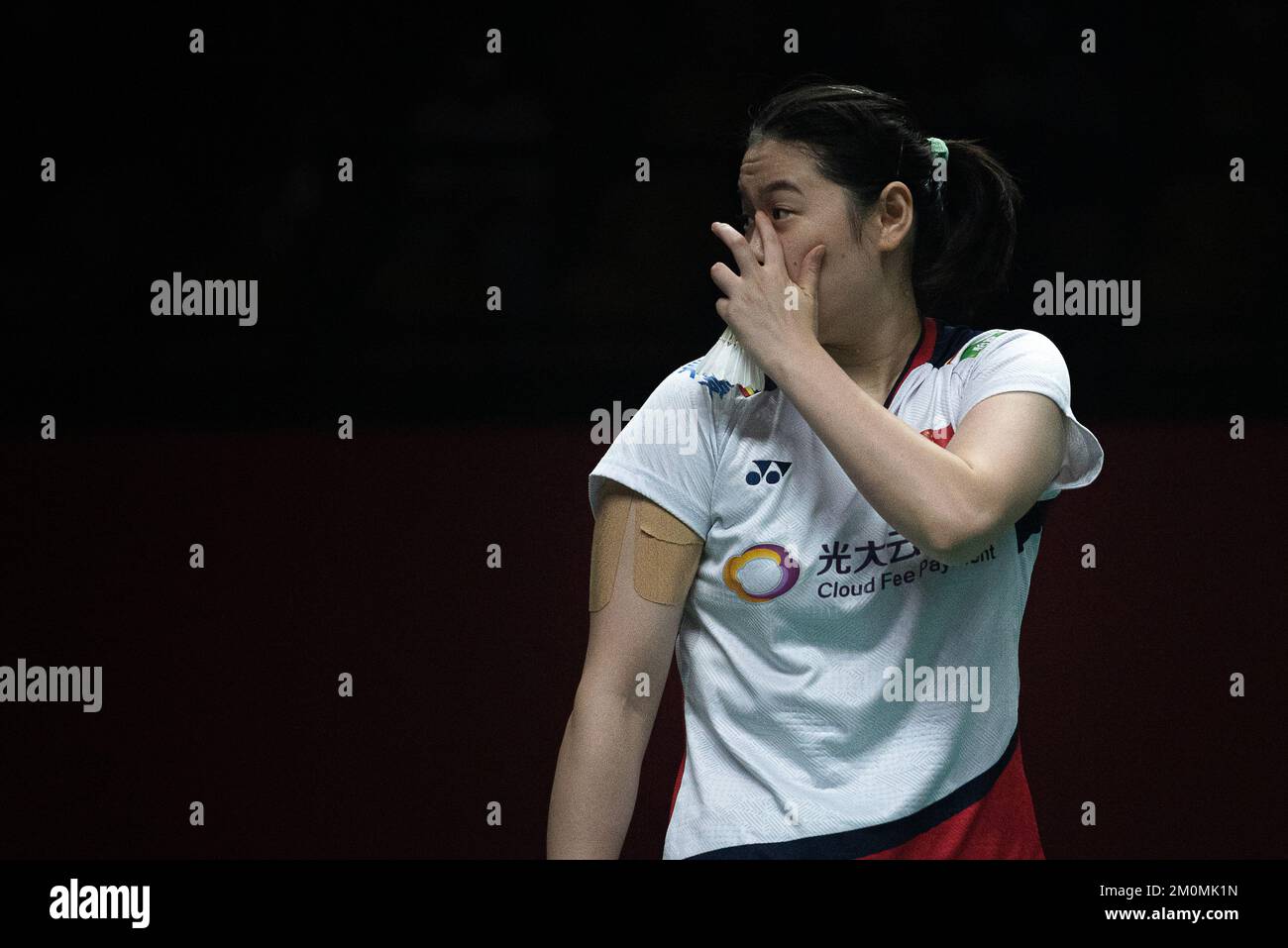 Zheng Yu of China seen in action during the Women's double Badminton in ...